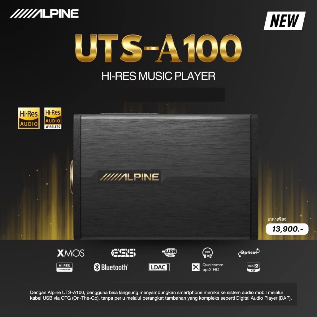 ALPINE UTS A100 Hi-Res Audio Media Player OTG USB Smartphone - Maistro ...